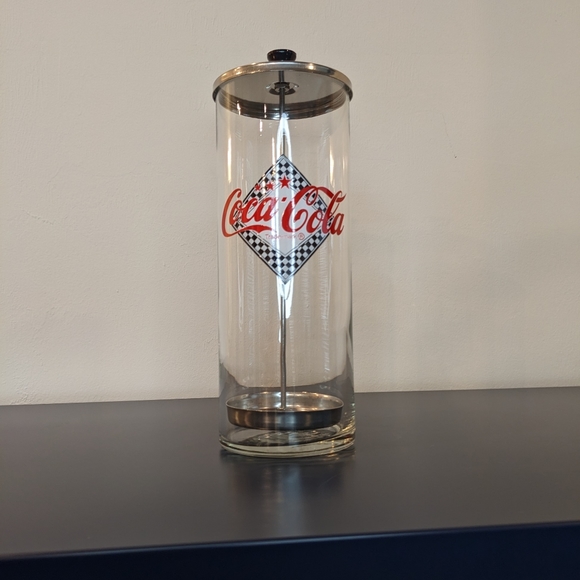 Coca Cola | Kitchen | Coca Cola Drinking Straw Glass Container | Poshmark